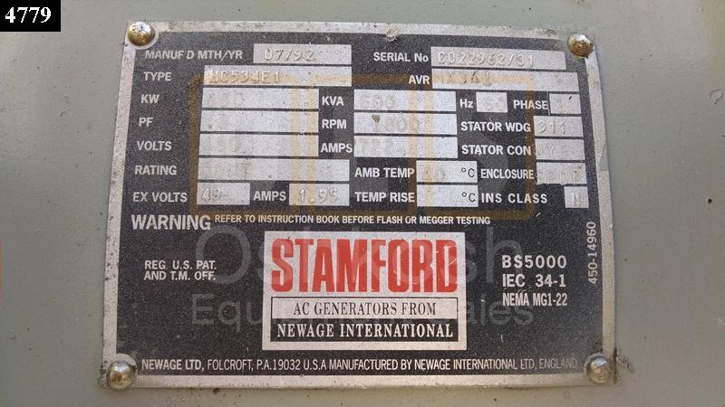 Stamford Generator Serial Number